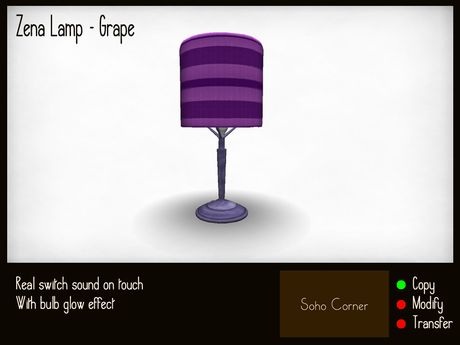 Second Life Marketplace - Zena Lamp - Grape